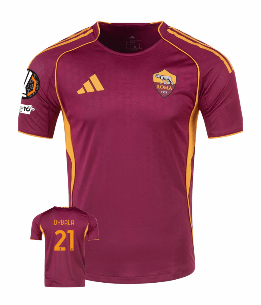 Dybala #21 – AS Roma Titular 2025/26 – Camisetas de Fútbol